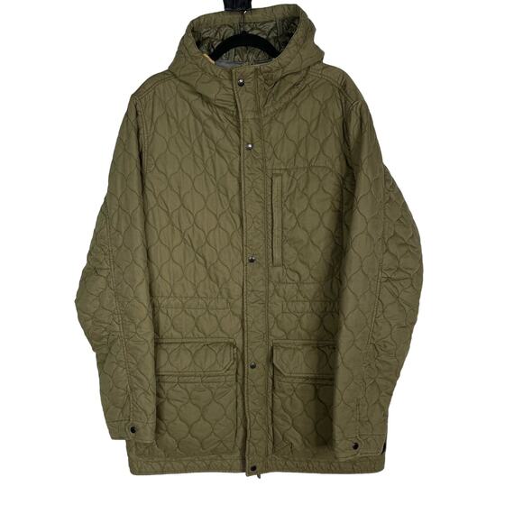 Relwen | Jackets & Coats | Relwen Large Olive Green Quilted Hooded ...